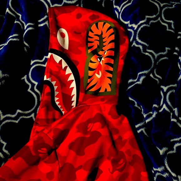 Bape | Jackets & Coats | Red Bape | Poshmark